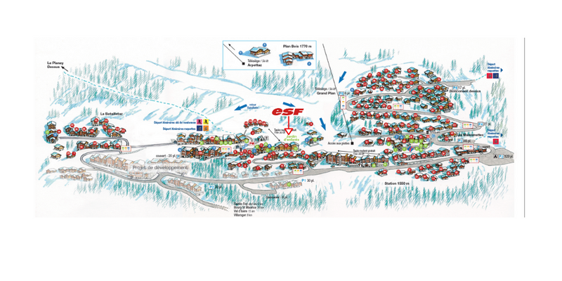 Maps resort & piste maps - esf Sainte Foy Tarentaise